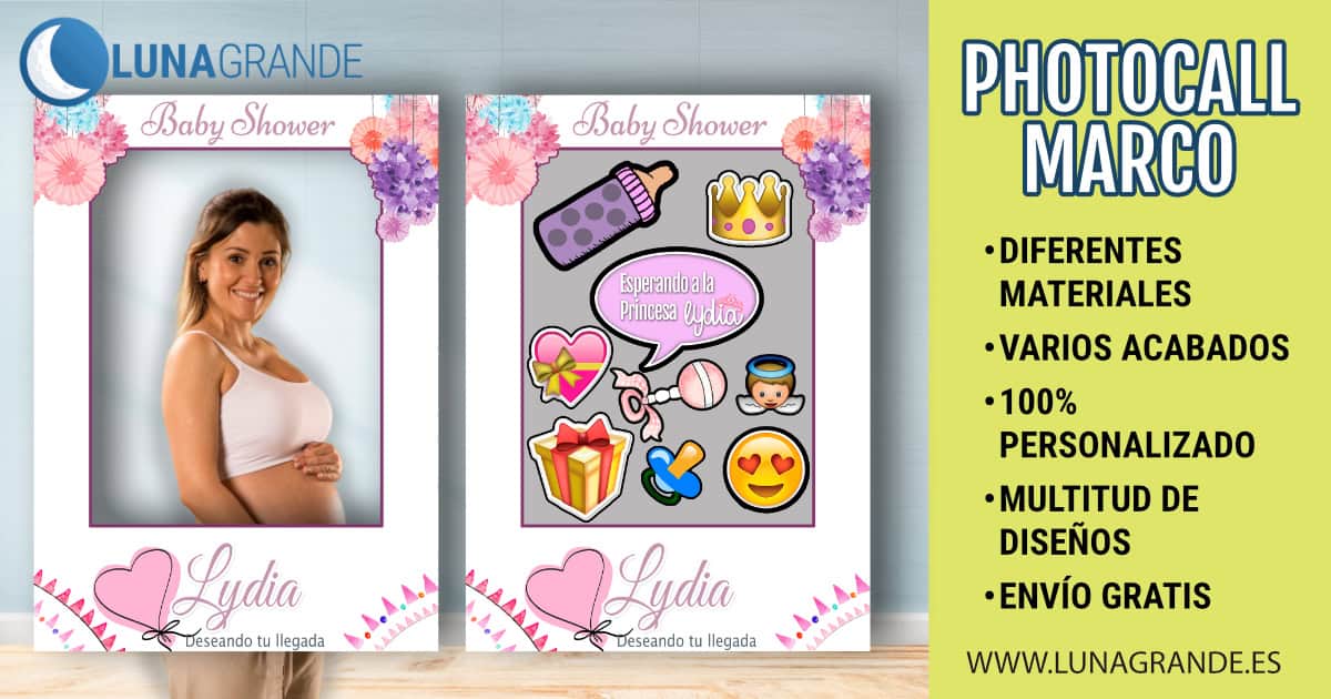 Photocall Marco Baby Shower 100% personalizado con Envío gratis