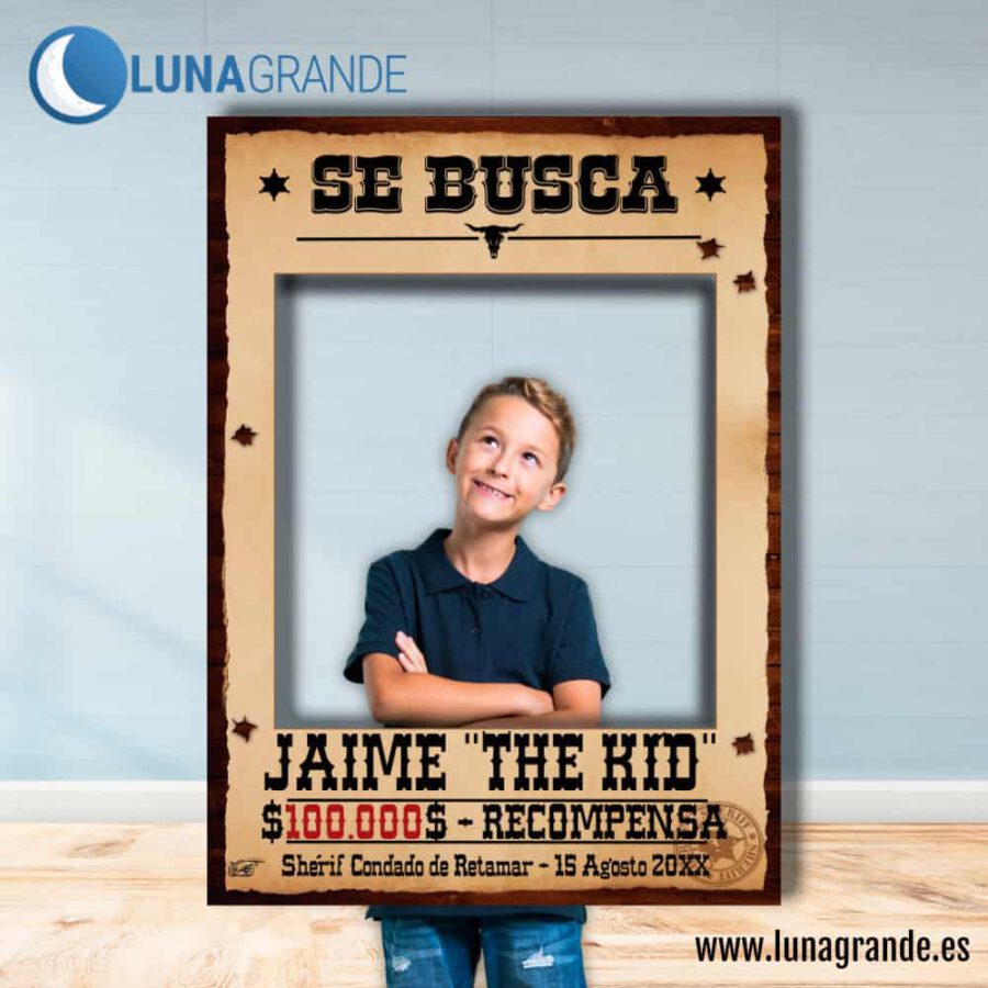 Photocall Marco Oeste "Se Busca" para Comuniones y Cumpleaños - Envío ...