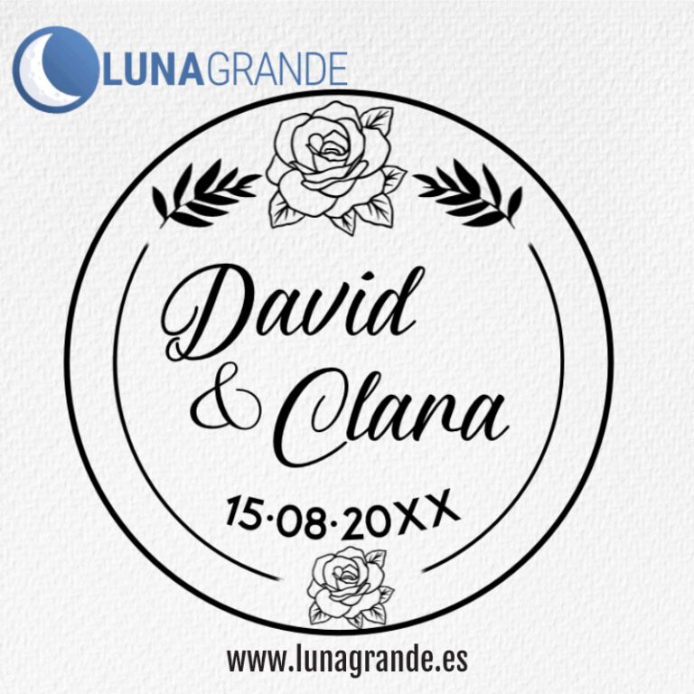 Sello para Bodas Personalizados - Varios Diseños 100% personalizados