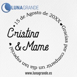 Sello para Bodas Personalizados - Varios Diseños 100% personalizados
